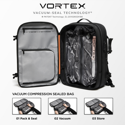 Aero Vacuum Seal Compression Backpack 60L + Air Compression Pump ...